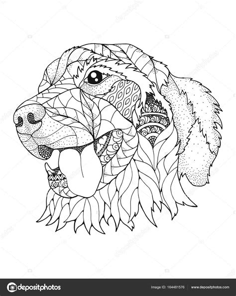 Dibujo De Golden Retriever Zentangle Para Colorear Dibujos Para Porn