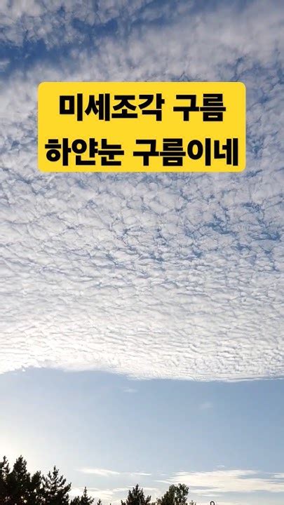 미세조각 구름 하얀 눈구름이네 왜 구름을 이불삼아라고 하는지 Youtube