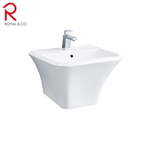 로얄 페데스탈 일체형 사각 세면기 Rwl703 케이건축자재백화점