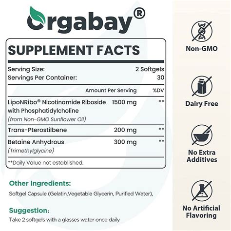 Orgabay Liposomal Nicotinamide Riboside 2000mg Bodytonix Australia
