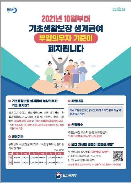 인천시 기초생활보장 생계급여 부양의무자 기준폐지로 복지 그물망 더 촘촘해 질 것” 아주경제