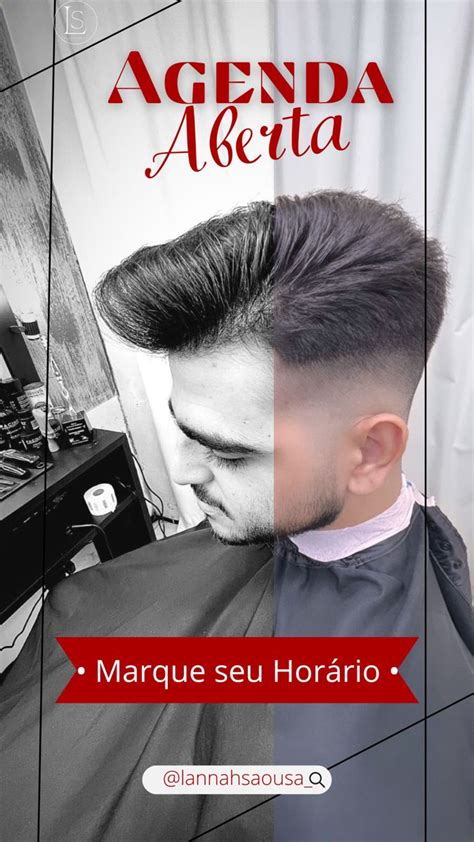 Agenda Aberta Barbeiro Barbearia Com Excelência Cartaz Agenda
