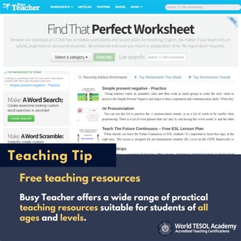 World Tesol Academy On Linkedin 💡 Teaching Tip Free Teaching Resources For Your Esl Classroom