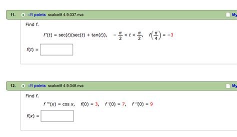 Solved Find F F T Sec T Sec T Tan T Pi 2