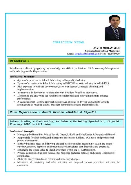 Javed Mohammad Cv Pdf