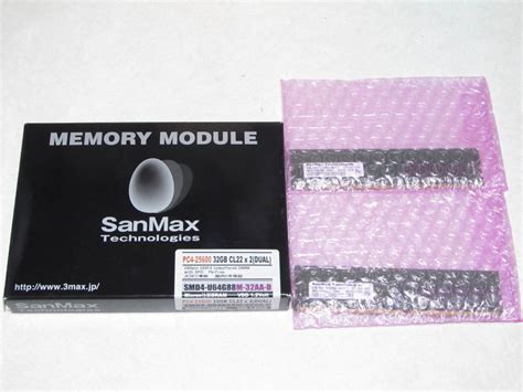 Yahooオークション 新品 Sanmax サンマックス Ddr4メモリ Ddr4 3200