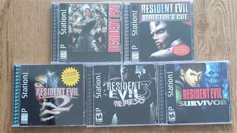 PS1 Resident Evil Series With Full Manual Disc Copy Game Unlock Console Station1 Retro Optical
