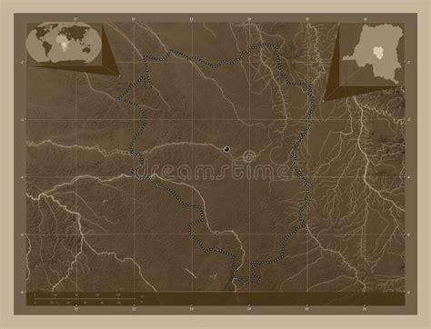 Sankuru Democratic Republic Of The Congo Sepia Major Cities Stock