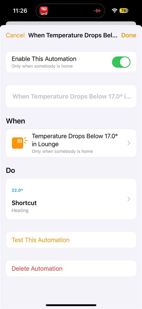 Homekit Shortcut Automation For Heating Rhomekit