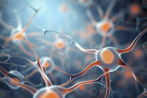 Ai Generated Neurons Brain Cell Medical Background Active Nerve Cell