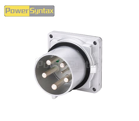 Powersyntax Industrial Panel Mounted Power Plug 200 Amp 4p Waterproof And Dustproof Appliance