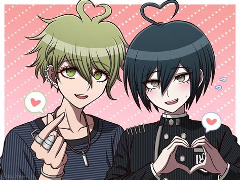 Saihara Shuichi And Amami Rantaro Danganronpa And 1 More Drawn By