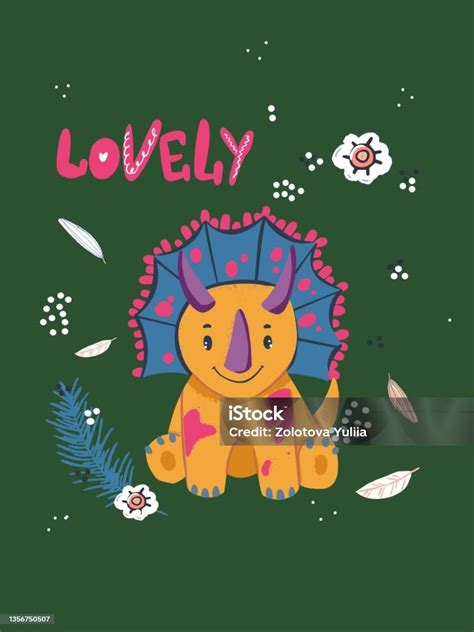 Kartun Lucu Dinosaurus Kecil Ilustrasi Vektor Lucu Sederhana Dino Bagus