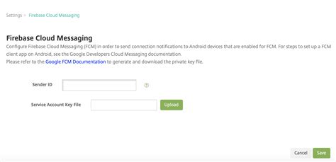 Firebase Cloud Messaging Xenmobile Server