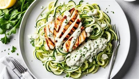 Keto Chicken Alfredo Zucchini Noodles Recipe