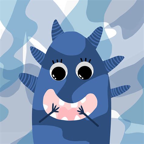 可爱的小怪兽插画初学彼岸花 站酷zcool