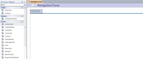 How To Create A New Navigation Form In Access And Set It As