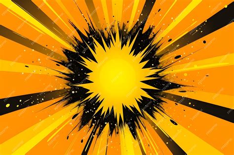 Premium Ai Image Yellow Cartoon Explosion