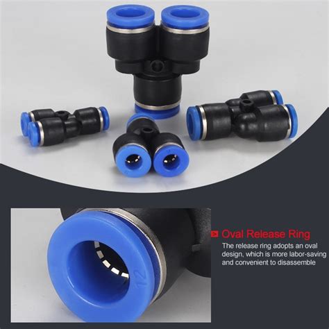 Py 4 Laize 10pcs 플라스틱 Y 형 티 감소 공압 퀵 피팅 커넥터