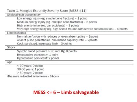 Mangled Extremity Severity Score Pdf