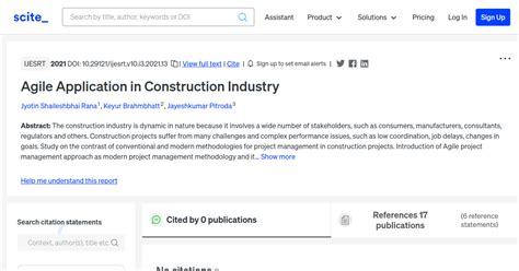 Agile Application In Construction Industry [scite Report]