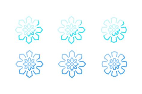 premium vector snowflake icon set flat style vector icons
