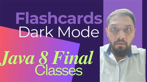 Master Java 8 Final Classes Dark Mode Flashcards With Happy House