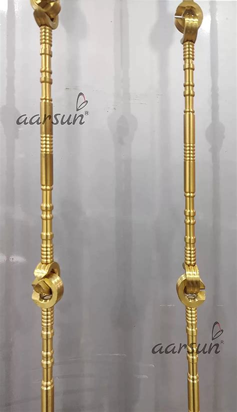 Pure Brass Jhula Rods Chain 12 Inches With Hooks Export Quality