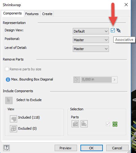 Shrinkwrap Substitute Does Not Show New Components After Updating In An Inventor Assembly
