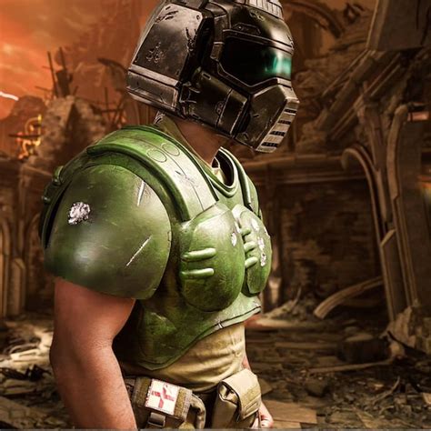 Doomguy Doom Marine Doom Slayer Bundle Armor Muscle T Shirt And Helmet