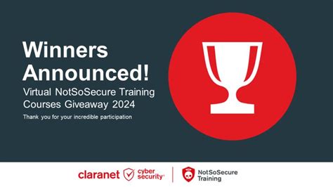 Claranet Cyber Security On Linkedin Notsosecurewinner Cybersecurity Traininggiveaway
