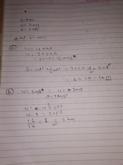 5 An Object Is Moving Along The X Axis With Uniform Acceleration Of 4m