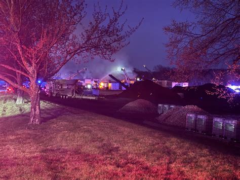 Kcfd Knocked Down Heavy Fire At Maintenance Building Of Suburban Lawn