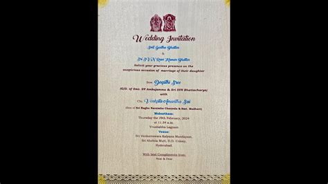 Deepthi Sree Weds Venkata Anantha Sai Youtube