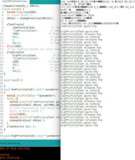 arduino esp32 freertos 4 how to use binary semaphore mutex counting semaphore critical