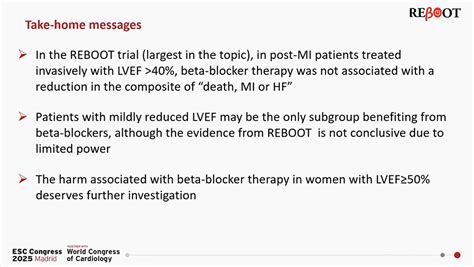 Reboot Trial Beta Blockers After Myocardial Infarction Without Reduced Ejection Fraction