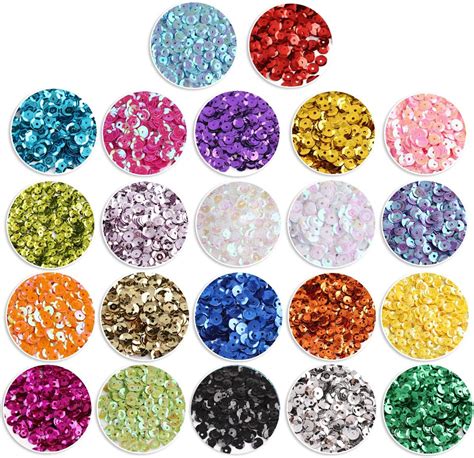 Ccinee 9460 Pcs Cup Sequins Bulk Mixed Colors Loose