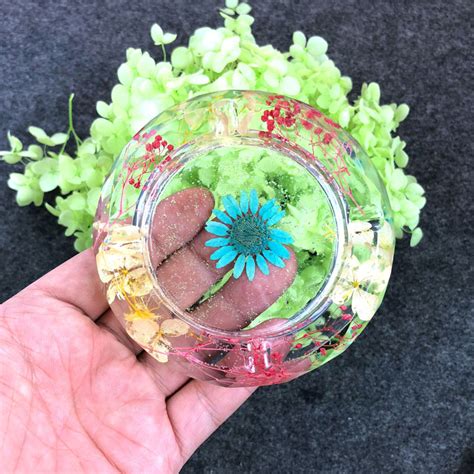 烟灰缸diy硅胶模具手工制作饰品齿轮贝壳材料包水晶滴胶套装自制 虎窝淘