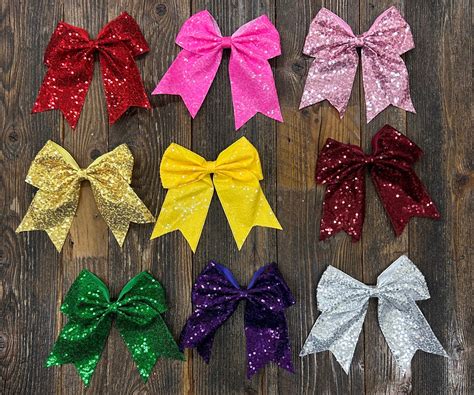 Sequin Cheer Bows Gigis Tiny Treasures