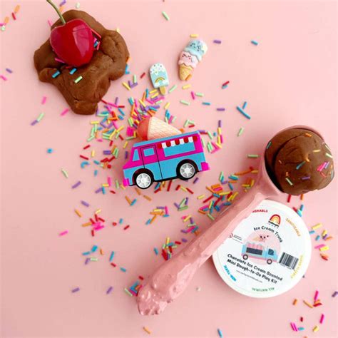 Ice Cream Truck Mini Dough To Go Play Kit Mini Mint
