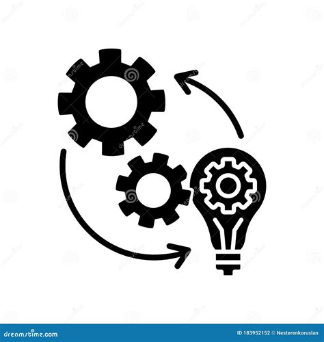 Implementation Black Glyph Icon Stock Vector Illustration Of Design