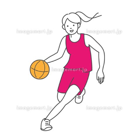 バスケットボールをする女性のイラスト素材 163180812 イメージマート