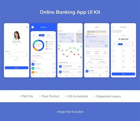 Premium Psd Online Banking App Ui Kit Pack