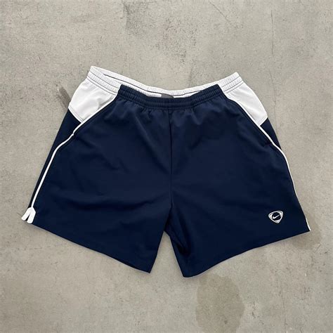 Vintage Navy Nike Soccer Shorts Silver Tag Size L No Depop