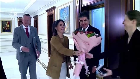 پێشوازیی نێچیرڤان بارزانی لە وەزیری دەرەوەی ئەڵمانیا لە هەولێر؛ 8ـی