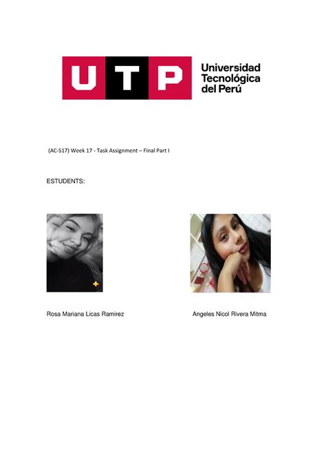 Ac S17 Week 17 Task Assignment Final Part I We Are From Peru