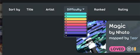 Add Ability To Filter By Difficulty Range Using Visual Controls Issue 8902 Ppy Osu Web GitHub