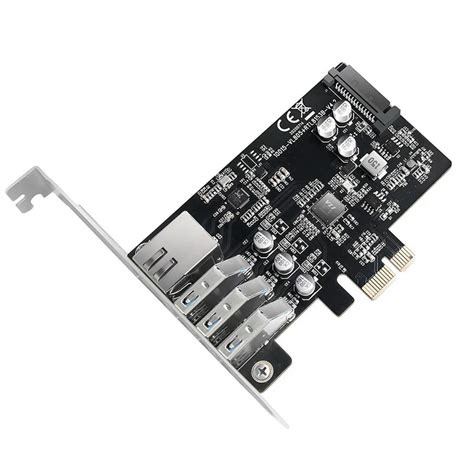 For 3 Port Usb30 Expansion Card Pcie X1 To 5gbps Hub Docking Station