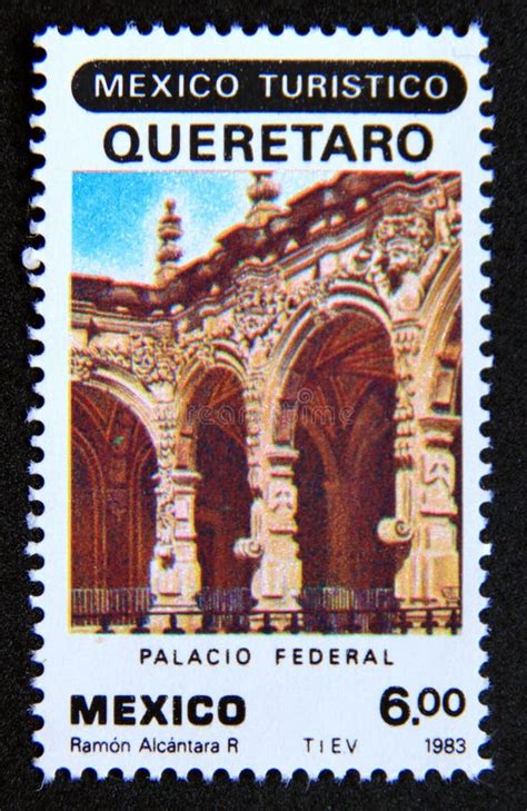 Sello Postal México 1983 Palacio Del Estado De Queretaro Foto
