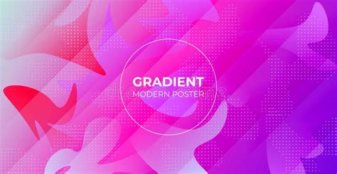 Minimal Abstract Colorful Purple Pink Liquid Color Gradient Fluid Shape Geometric With Dots